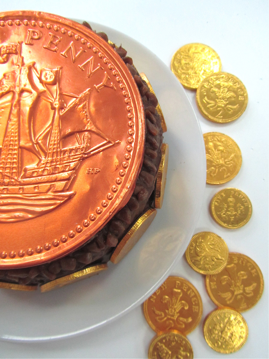 gold penny cake | Frances Quinn